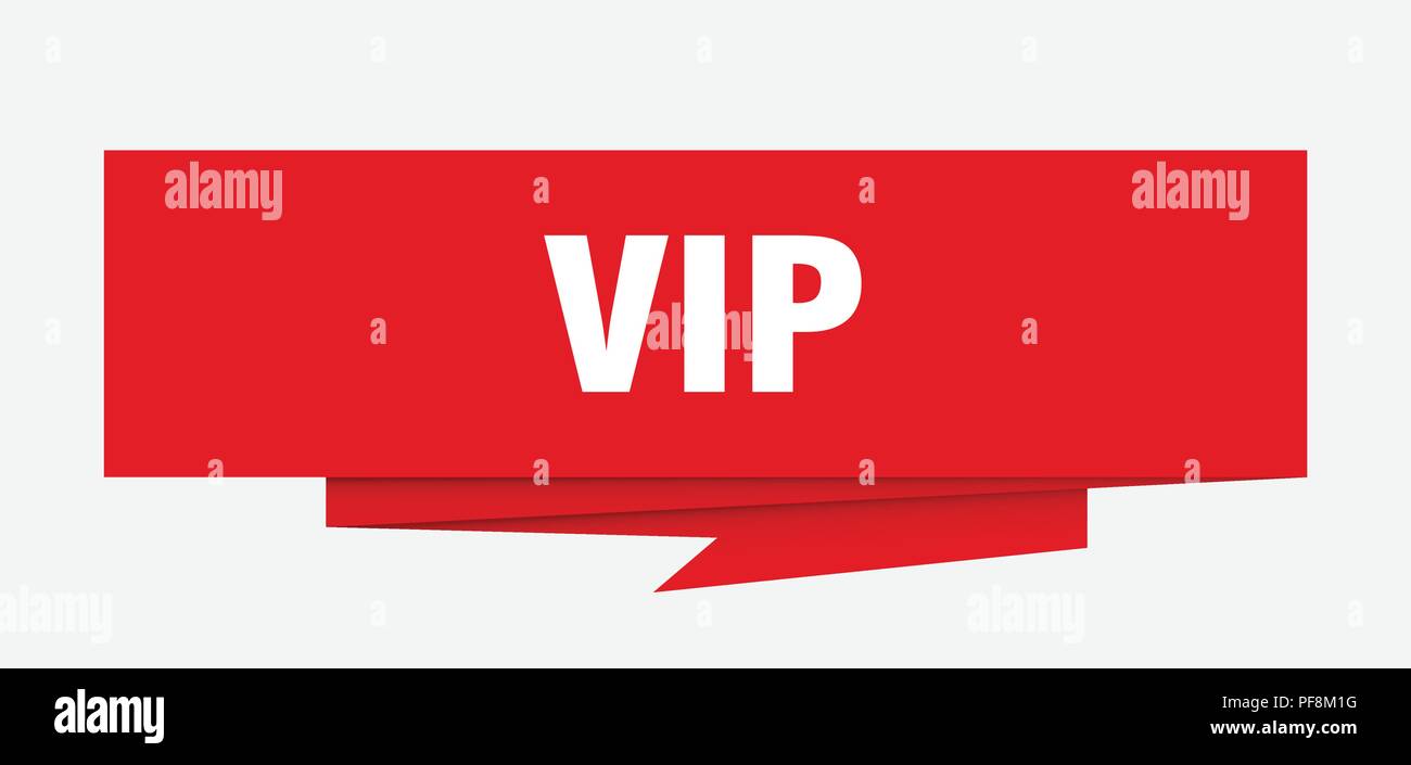 vip sign. vip paper origami speech bubble. vip tag. vip banner Stock ...