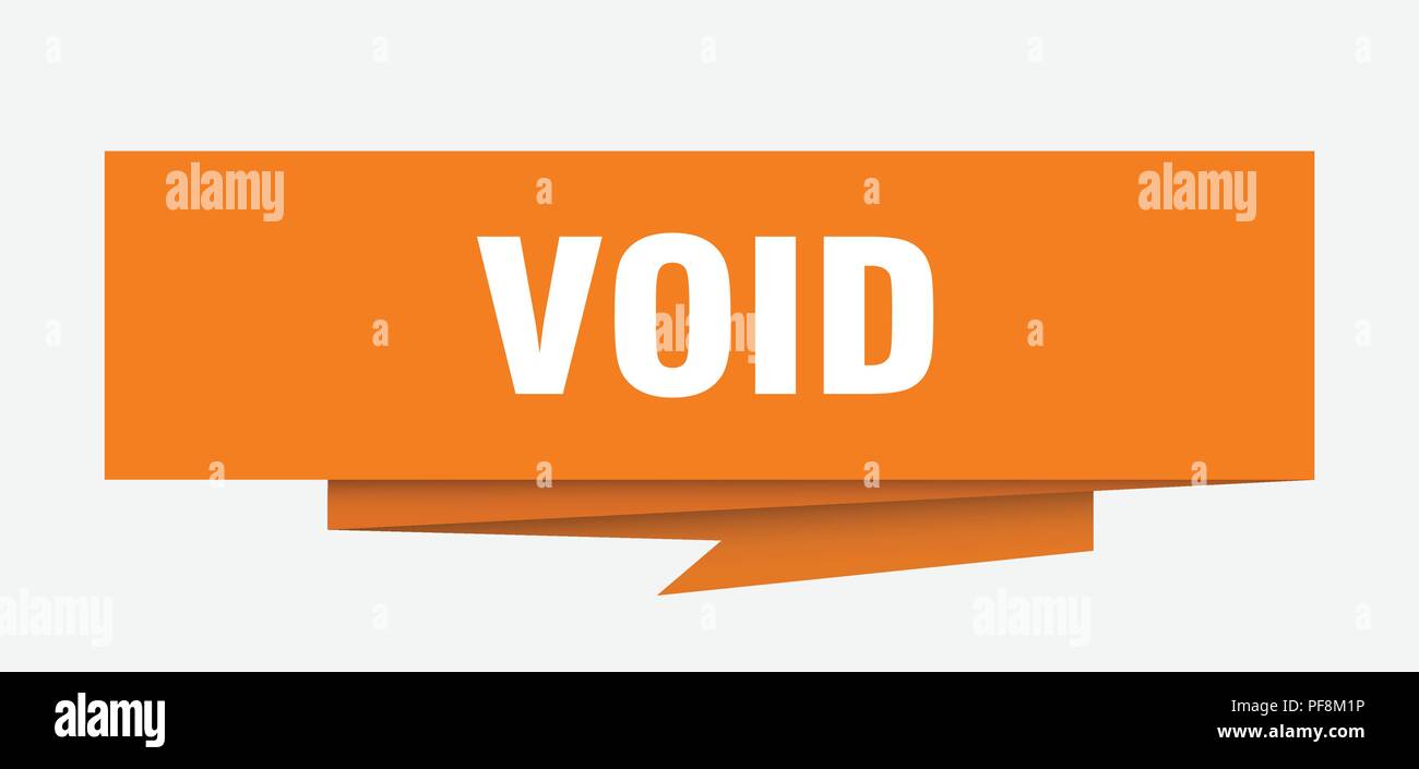 void sign. void paper origami speech bubble. void tag. void banner Stock Vector Image & Art - Alamy