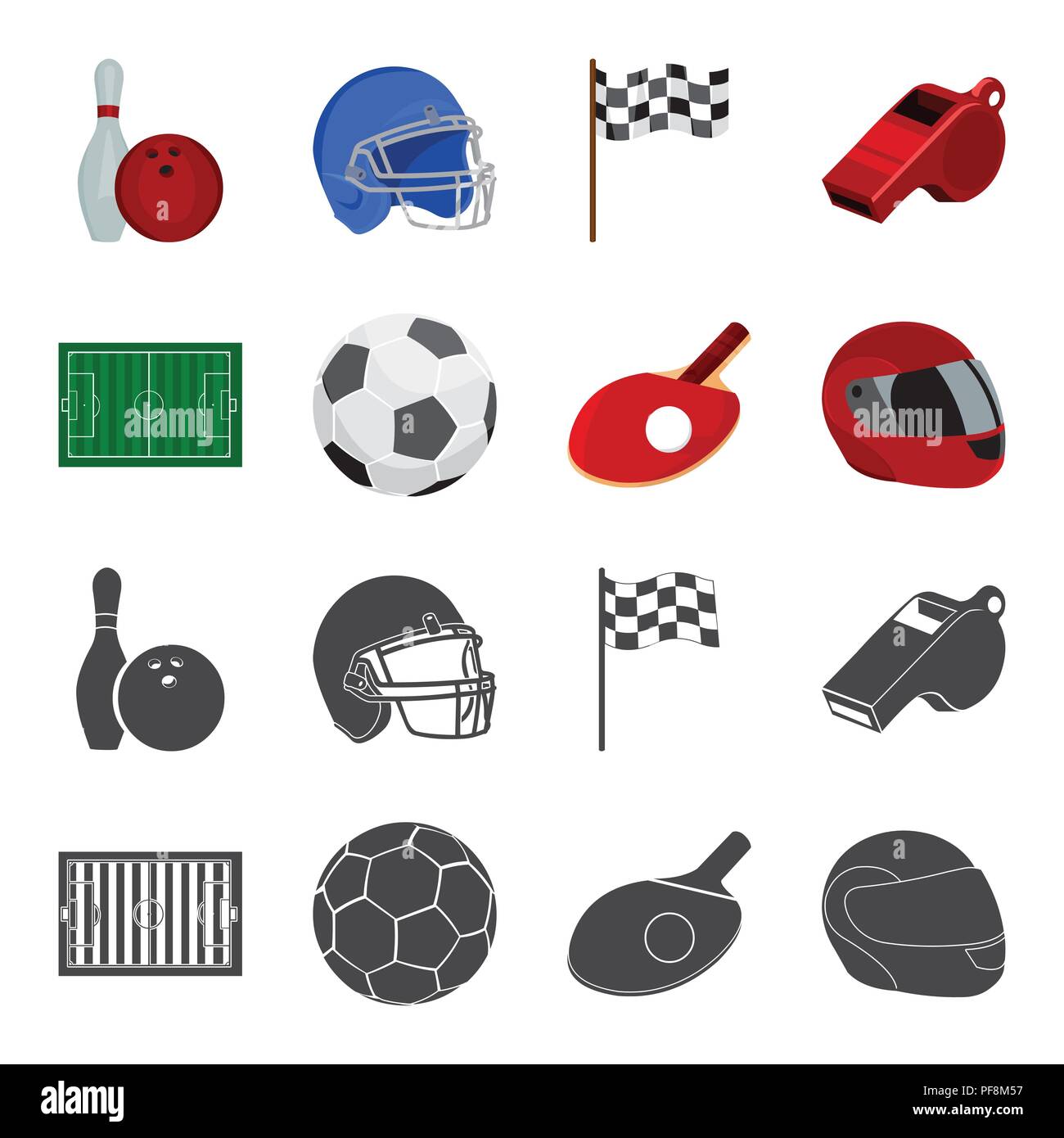 Field, stadium with markings for playing football, football ball ...