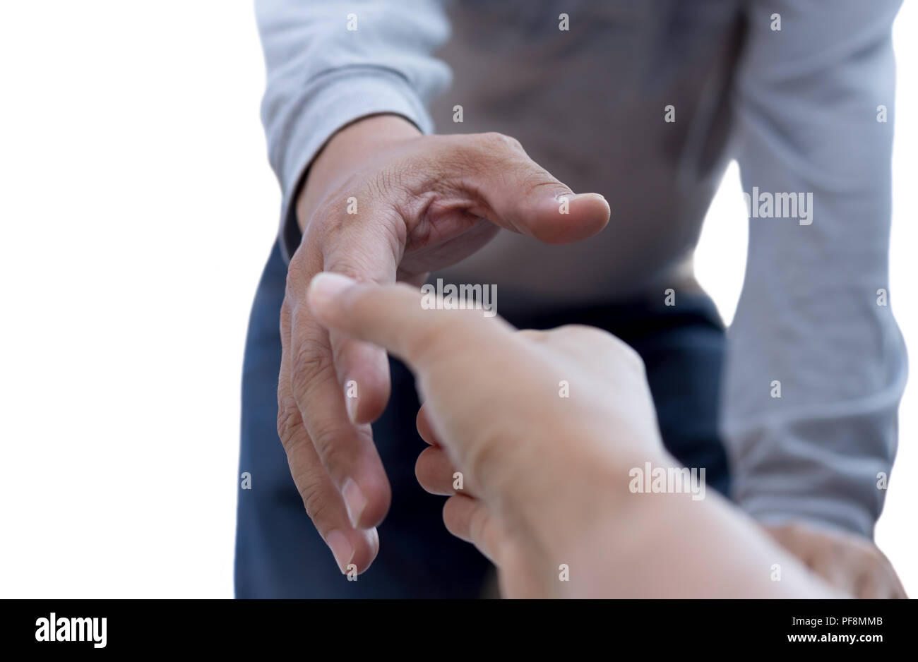 Help concept man reaching to help isolated Stock Photo - Alamy
