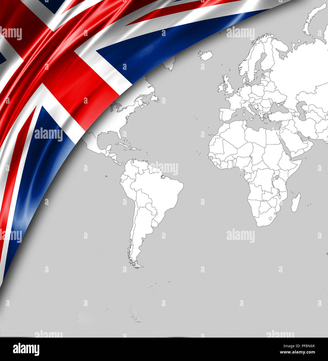 Flag of United Kingdom with a place for your text, in the background a ...