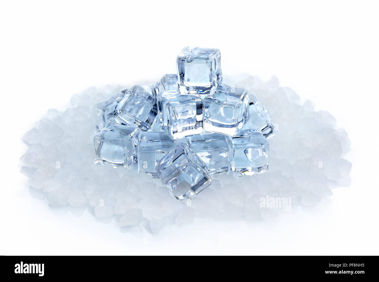 Ice cubes isolated on a white background Stock Photo - Alamy
