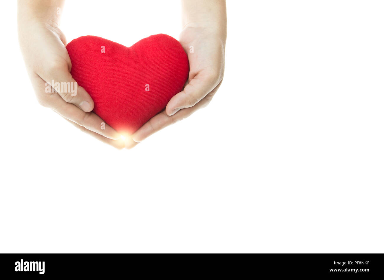 Hand holding red heart shape isolated Stock Photo - Alamy