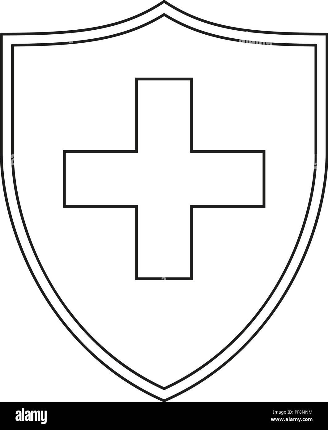 Medical Cross Black And White