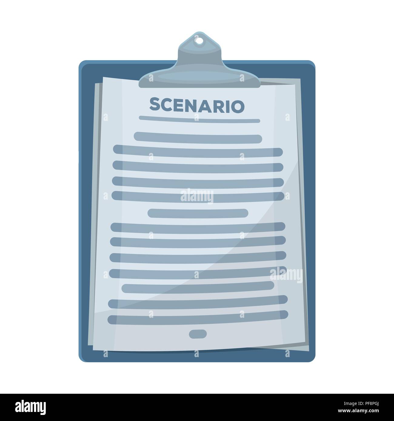 Scenario.Making movie single icon in cartoon style vector symbol stock ...