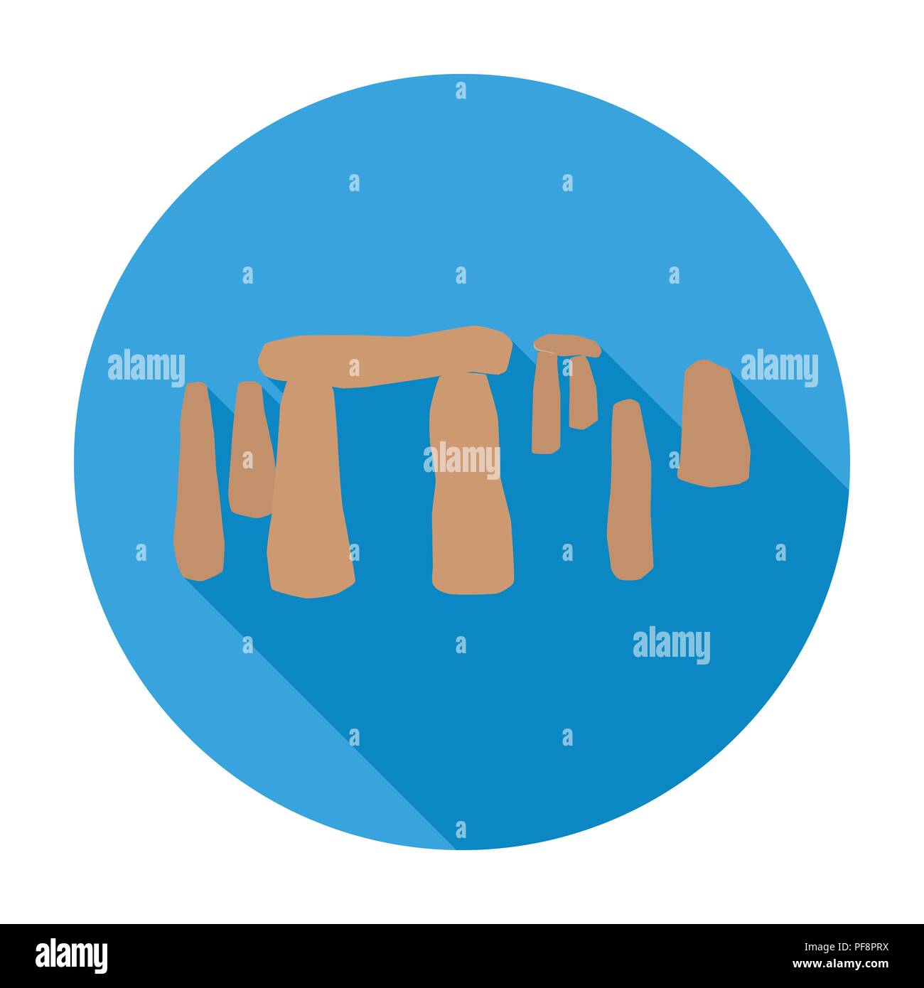 English stone monument icon in flat style isolated on white background ...