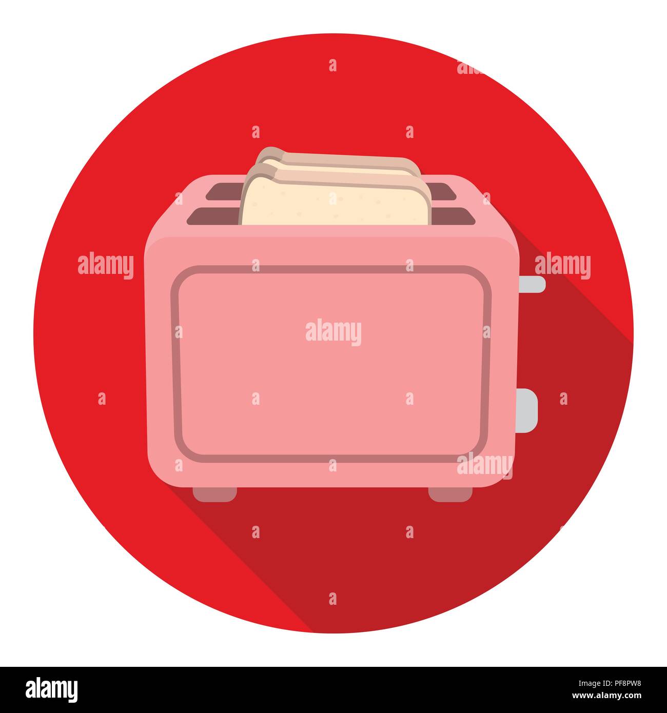 Toaster icon in flat style isolated on white background. Household ...