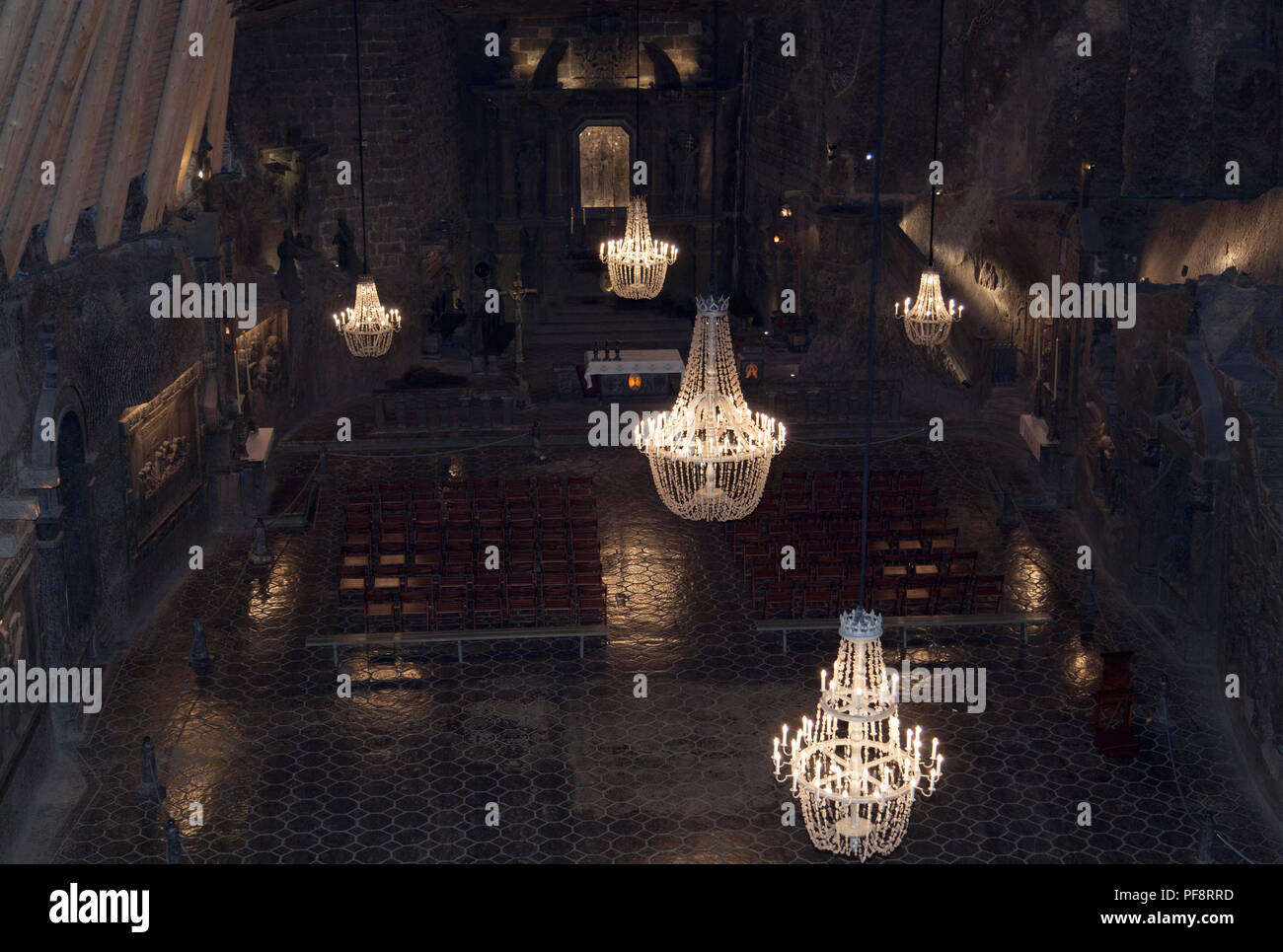 The view of St. Kinga Chapel built 101 meters underground and the only ...