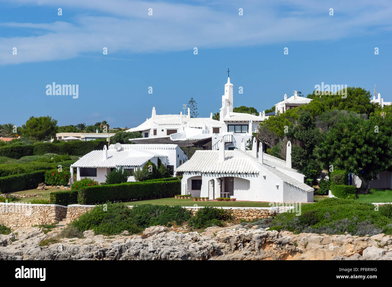 Whitewashed Houses in Binibeca - Menorca Stock Photo - Alamy