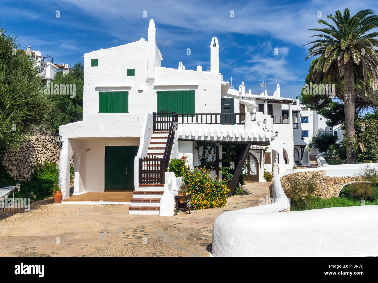 Whitewashed Houses in Binibeca - Menorca Stock Photo - Alamy