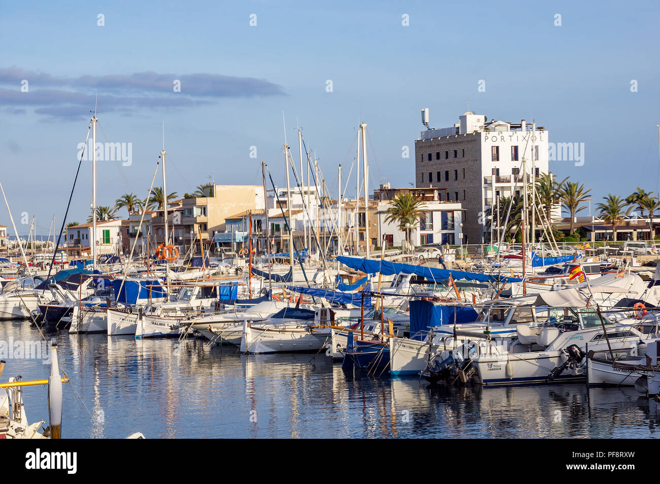 Portixol marina at sunset - Palma de Mallorca, Spain Stock Photo - Alamy