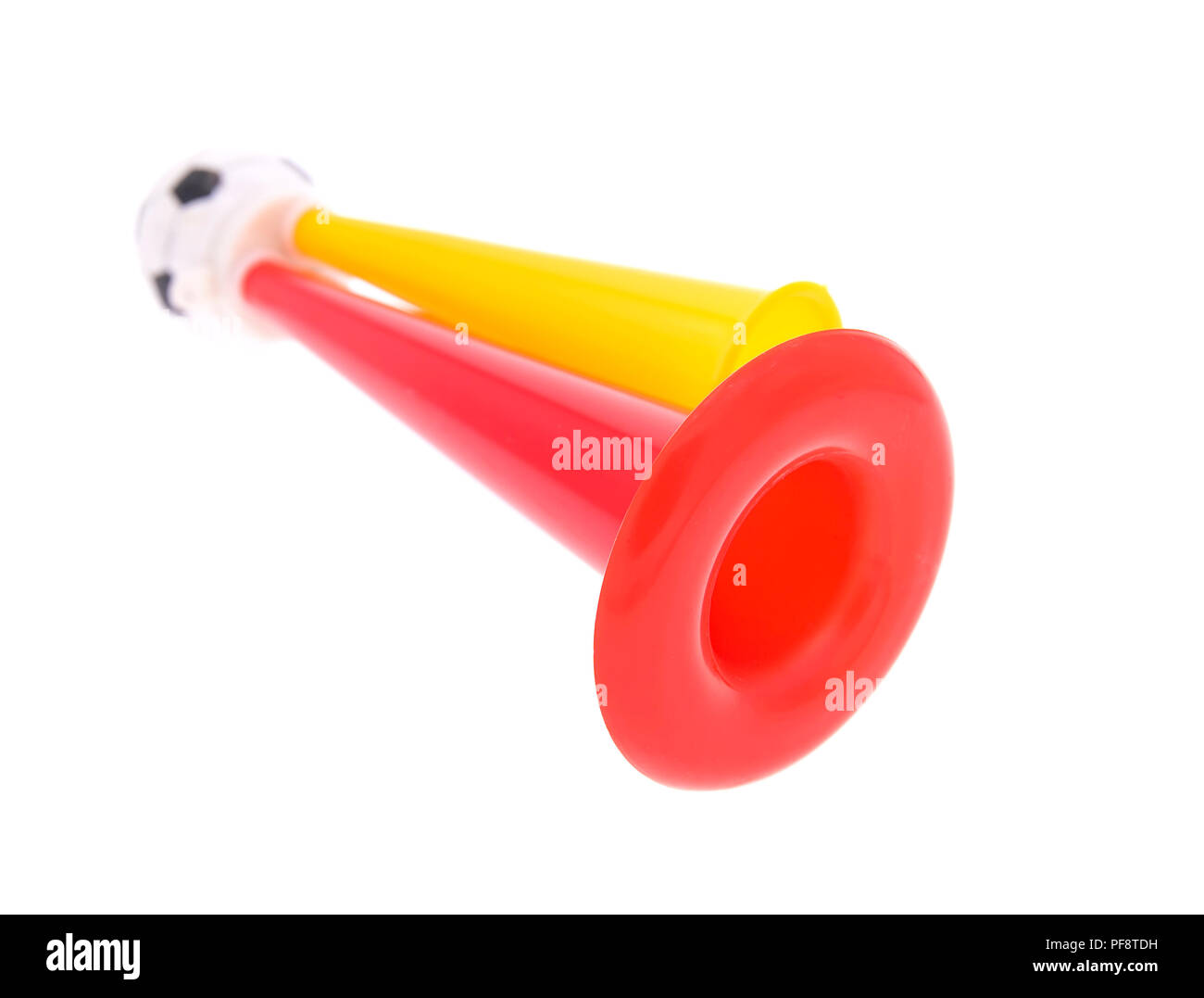Football soccer triple fan trumpet Stock Photo - Alamy