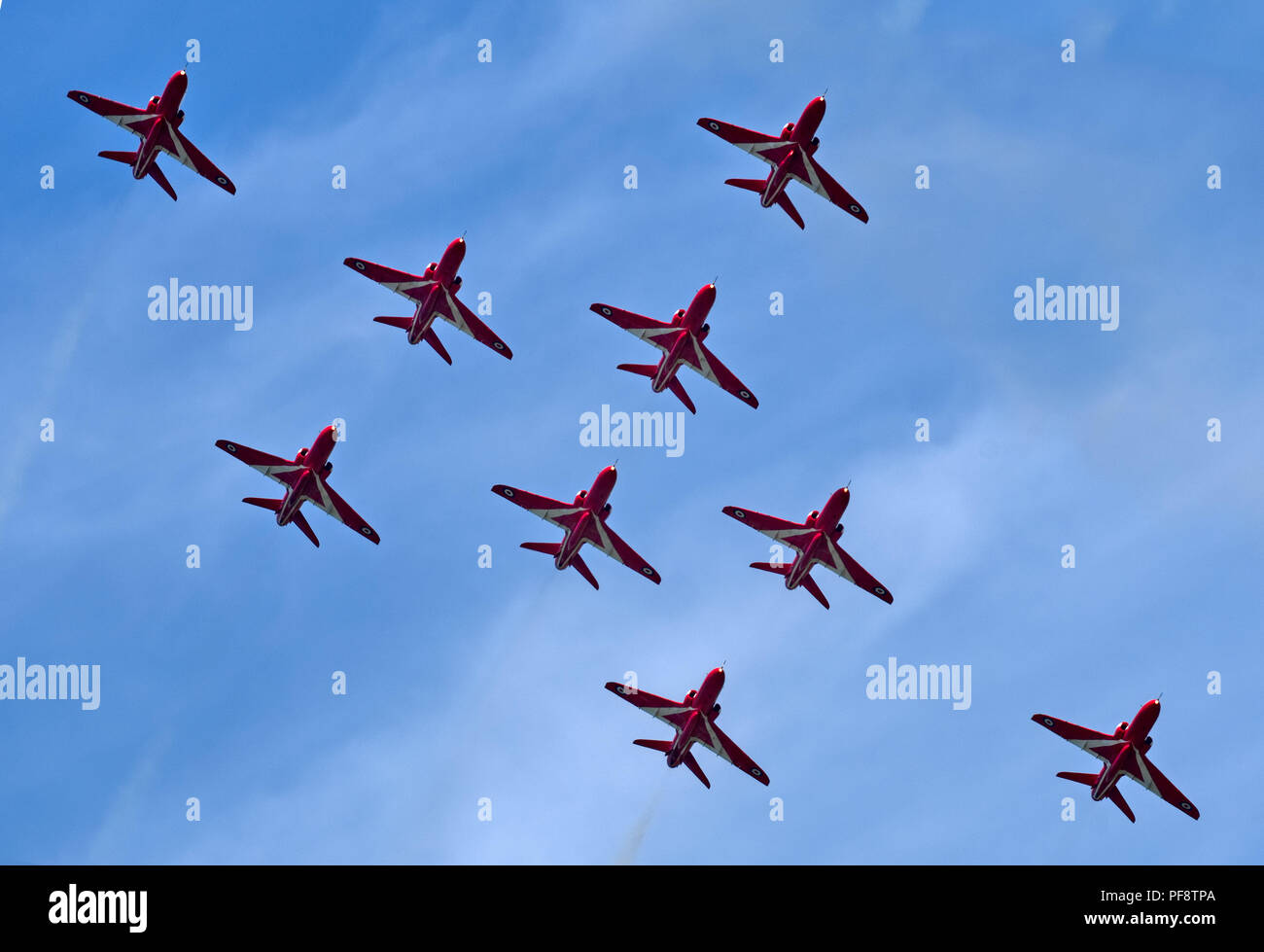 Red Arrows Display Team Stock Photo - Alamy