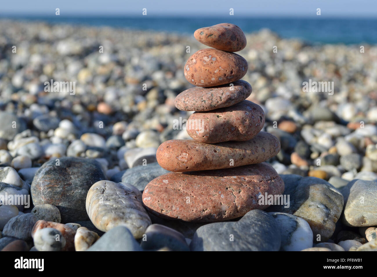 Colorful sea pebbles - Beautiful round stones on the beach Stock Photo ...