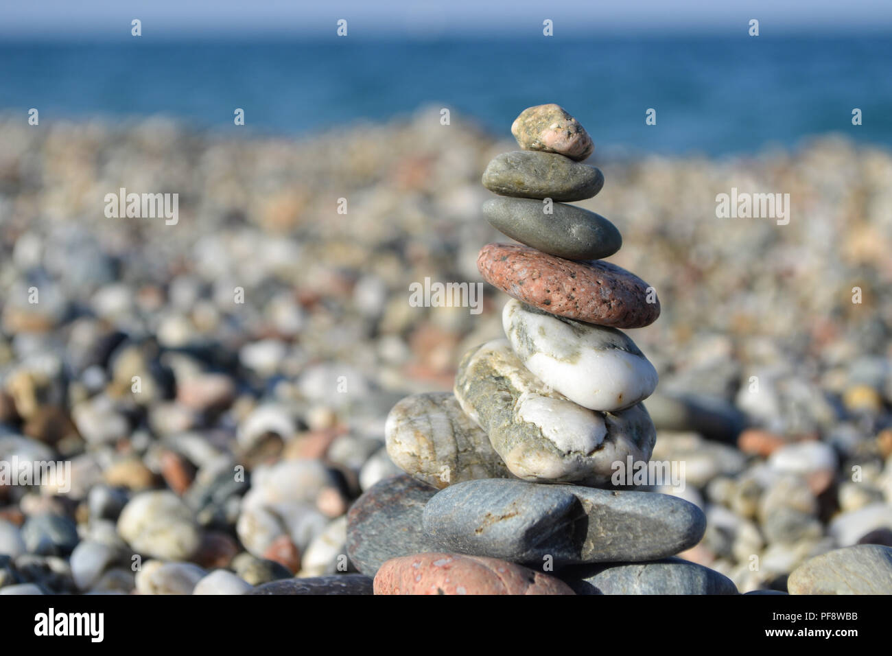 Colorful sea pebbles - Beautiful round stones on the beach Stock Photo ...