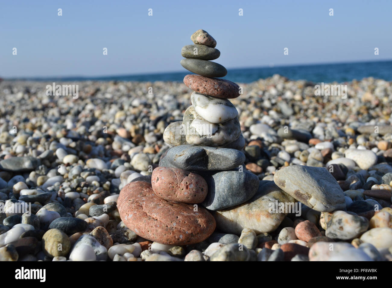 Colorful sea pebbles - Beautiful round stones on the beach Stock Photo ...