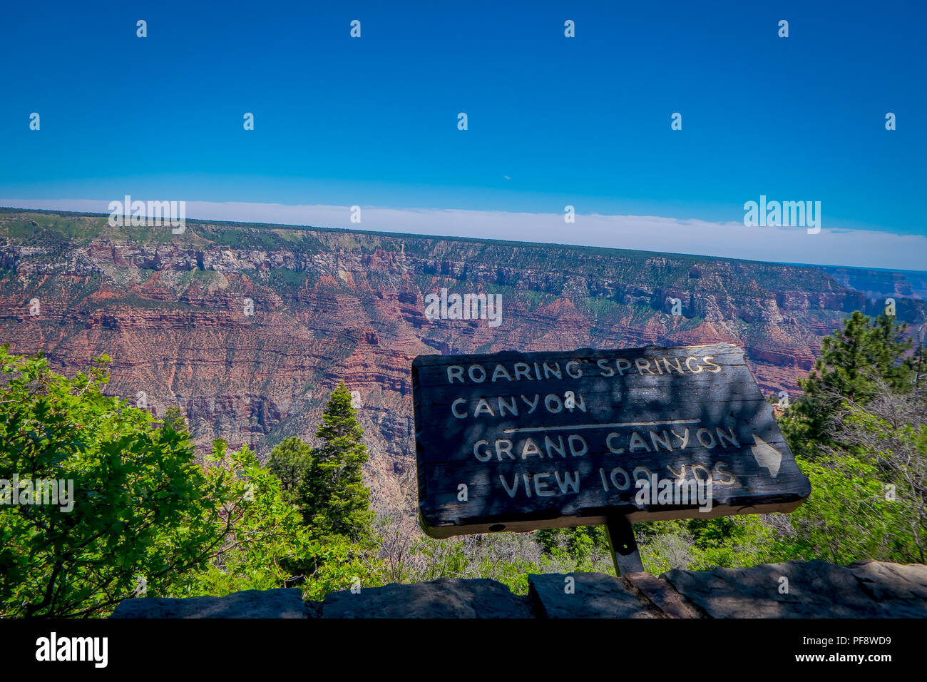 Grand Canyon,Arizona USA, JUNE, 14, 2018: Outdoor view of informative ...