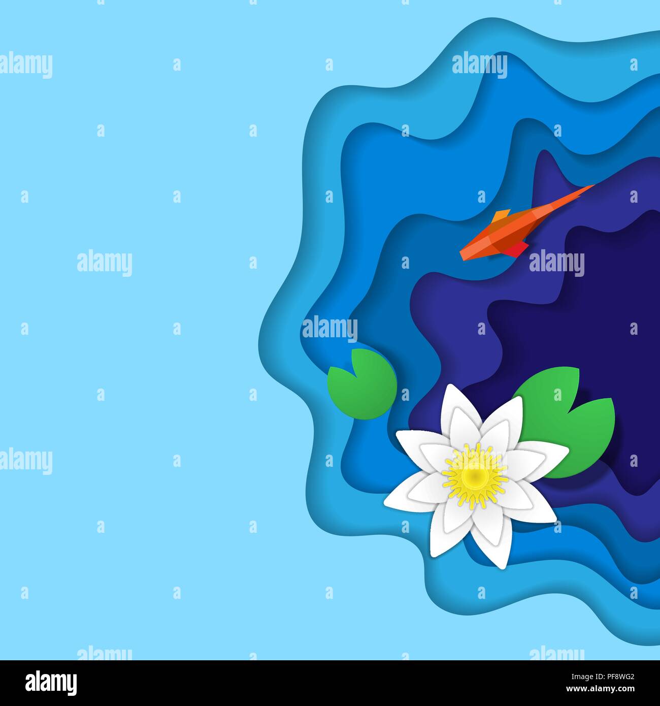 Blue water lilly Stock Vector Images - Alamy