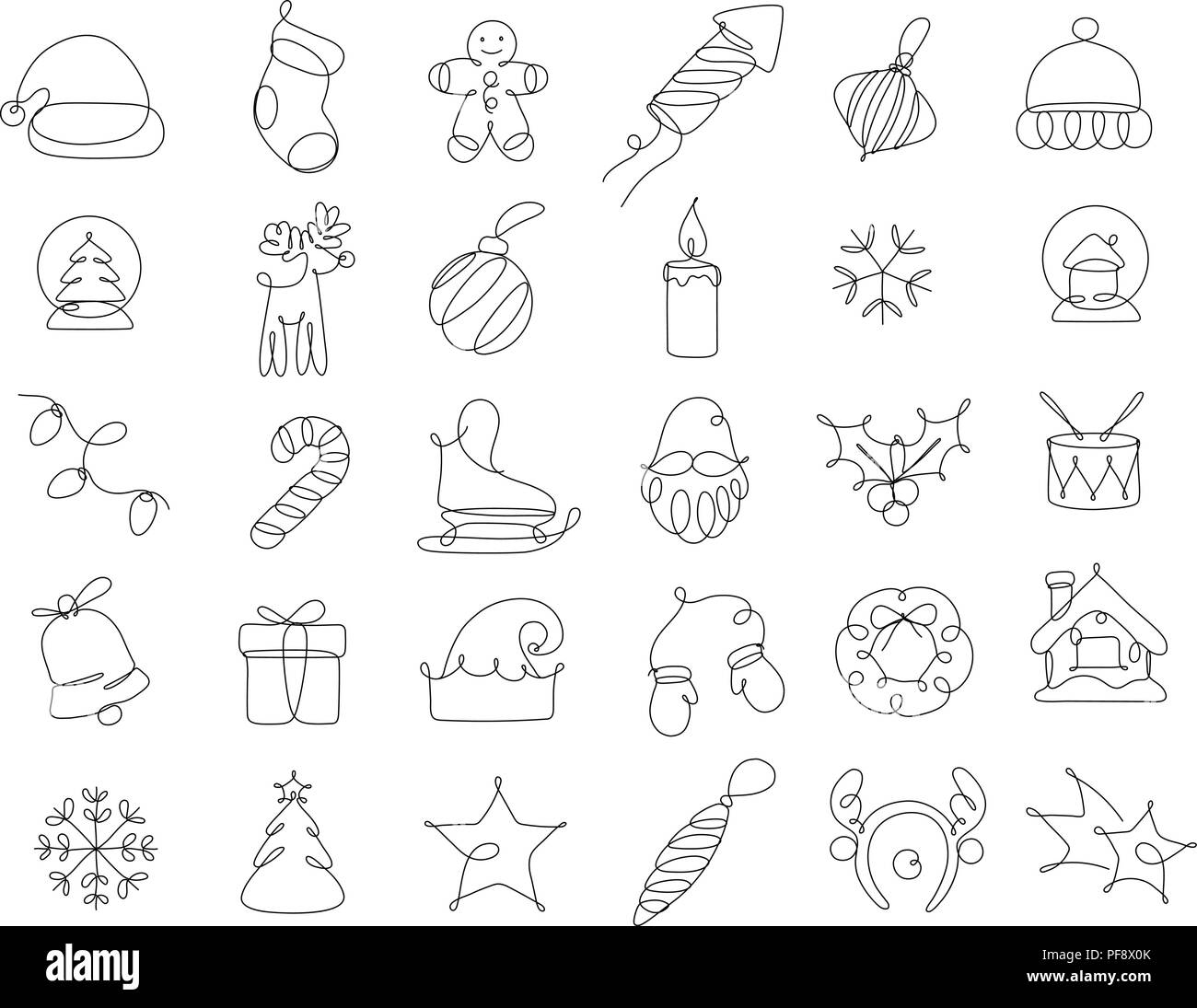 Christmas candle decoration on Stock Vector Images - Alamy