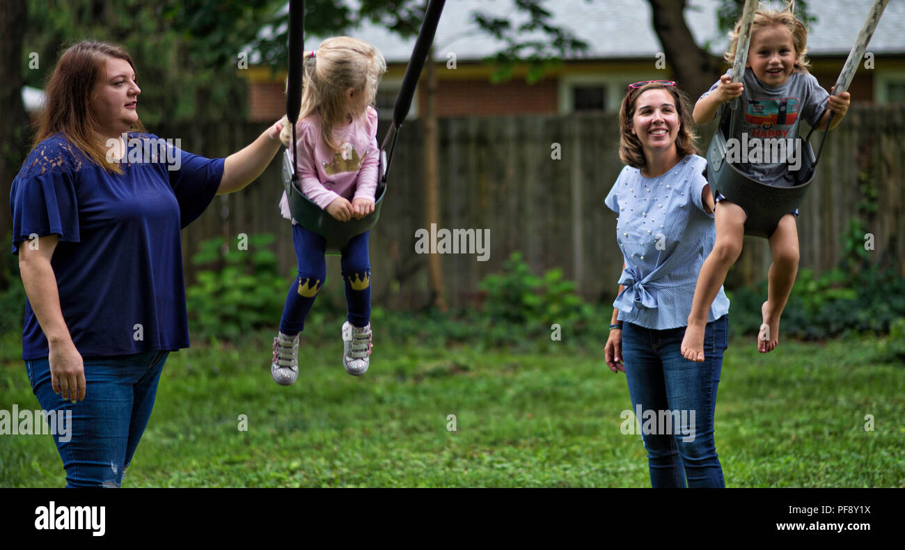 UNITED STATES: August 20, 2018: Jaclyn Perovich (left) of Cultural Care ...