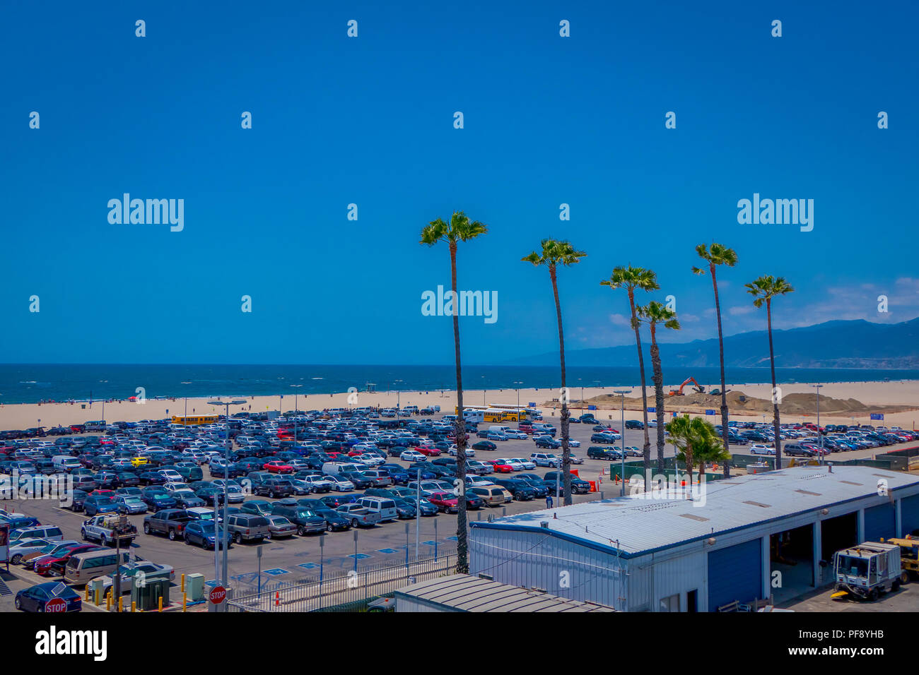 Los Angeles, California, USA, JUNE, 15, 2018: Outdoor view of Santa ...