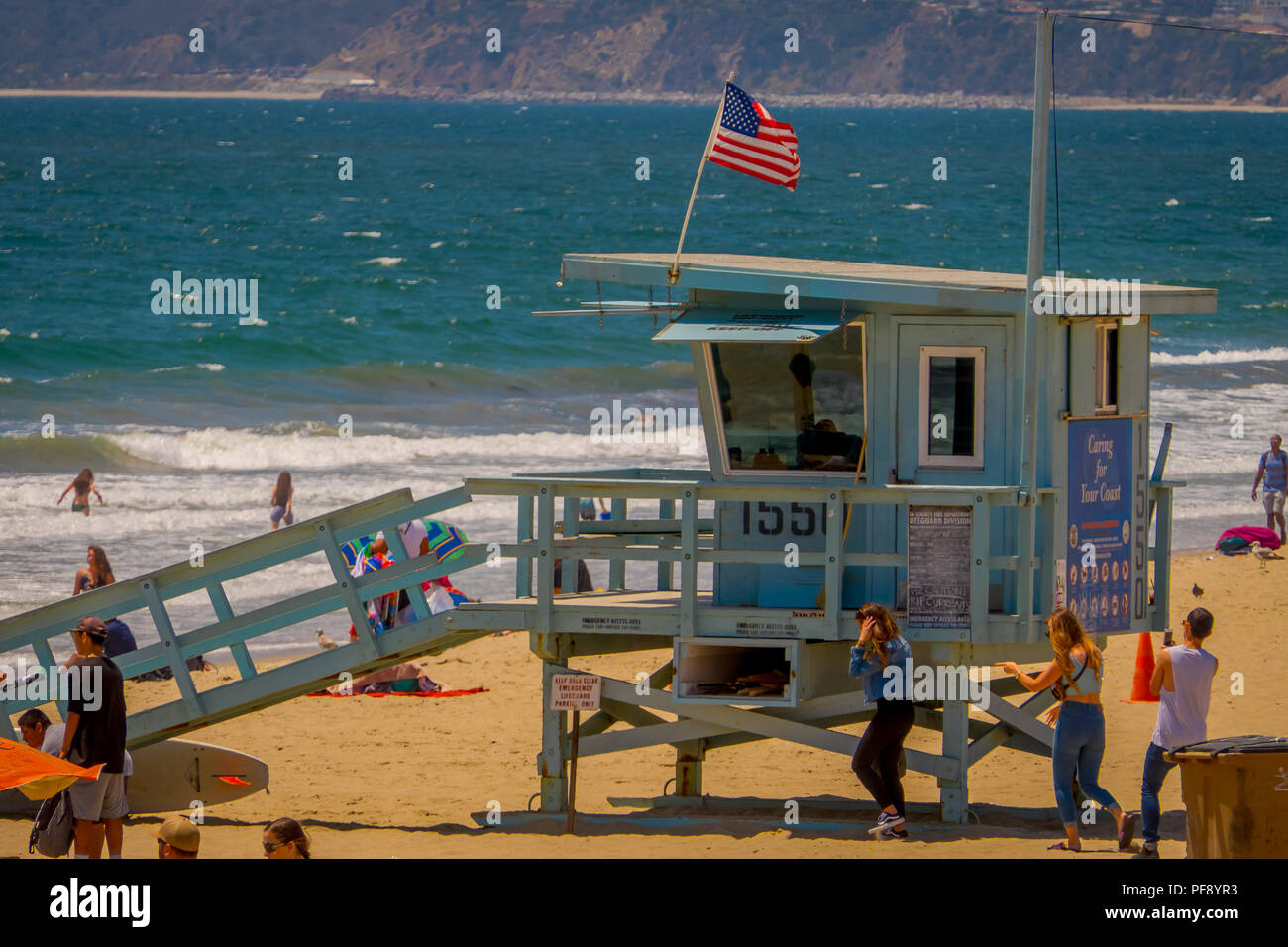 Los Angeles, California, USA, JUNE, 15, 2018: Outdoor view of Santa ...