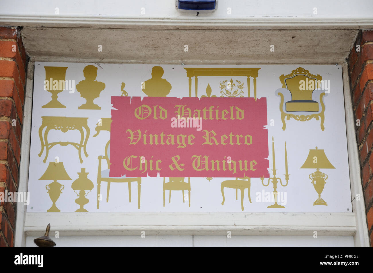 Old Hatfield Vintage Retro Chic & Unique sign, Hatfield, Hertfordshire ...