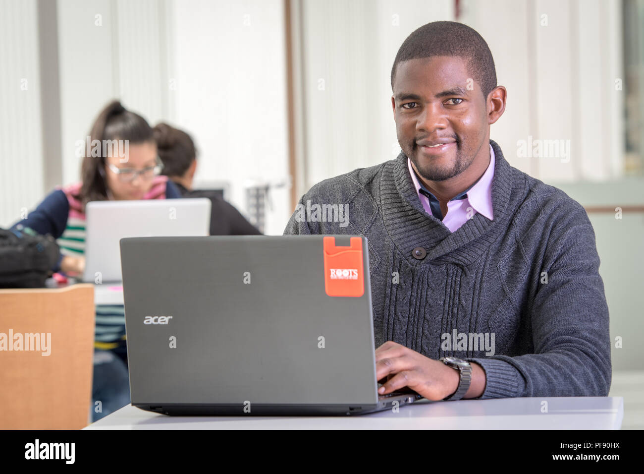 African american college student works hi-res stock photography and ...