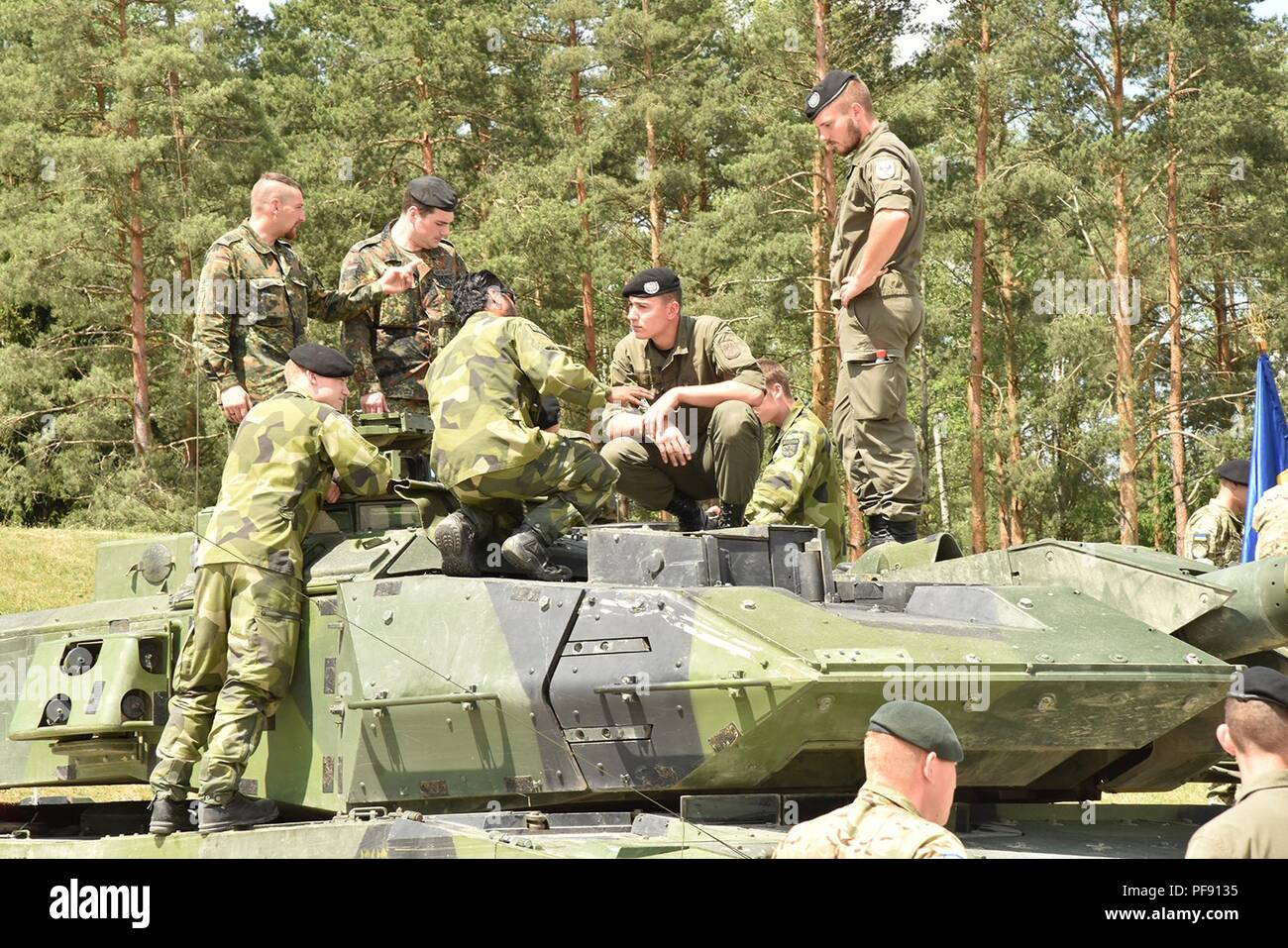 Austrian, German and Swedish tanker platoons tour and inspect the ...