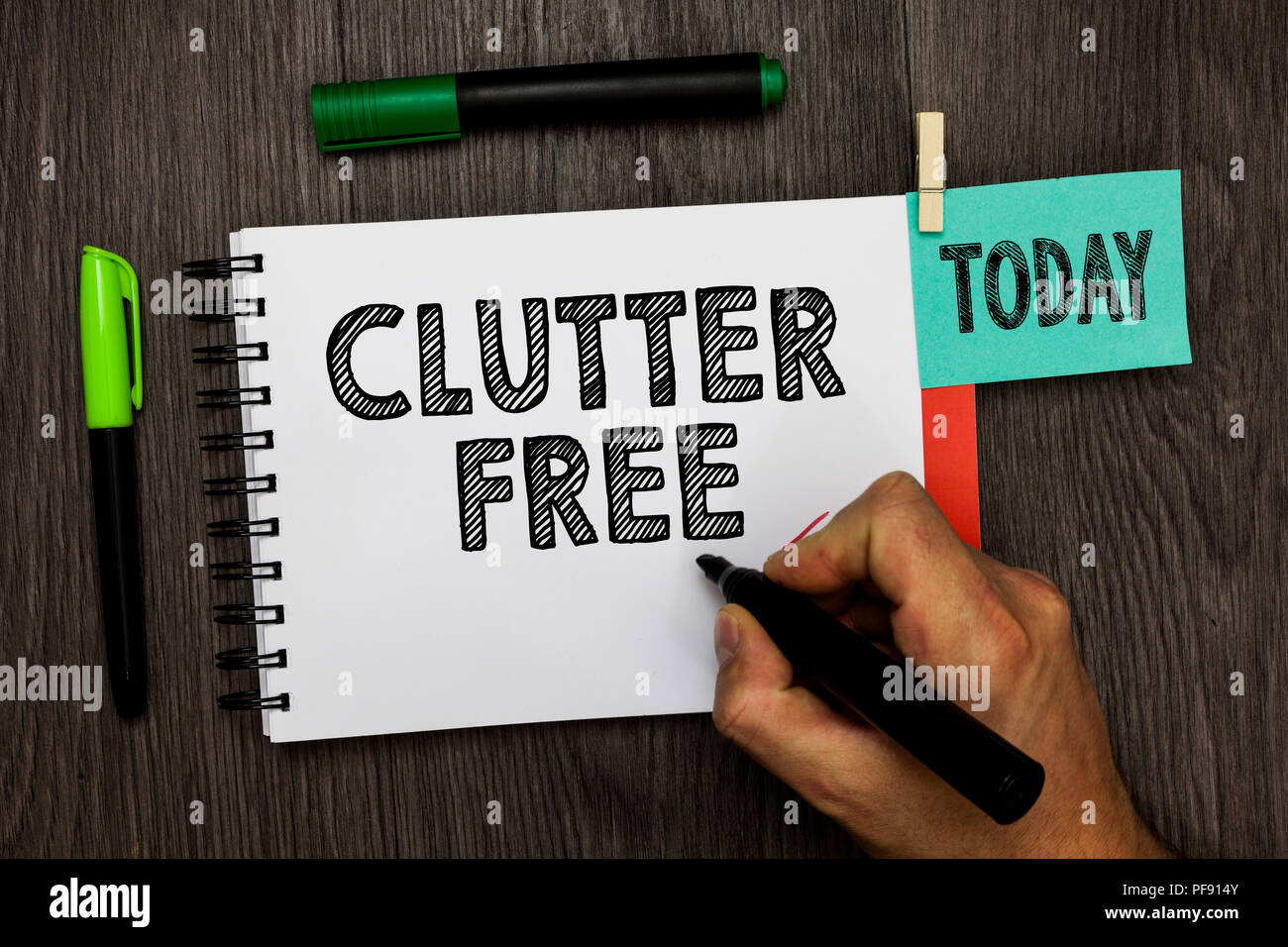 Conceptual hand writing showing Clutter Free. Business photo showcasing ...