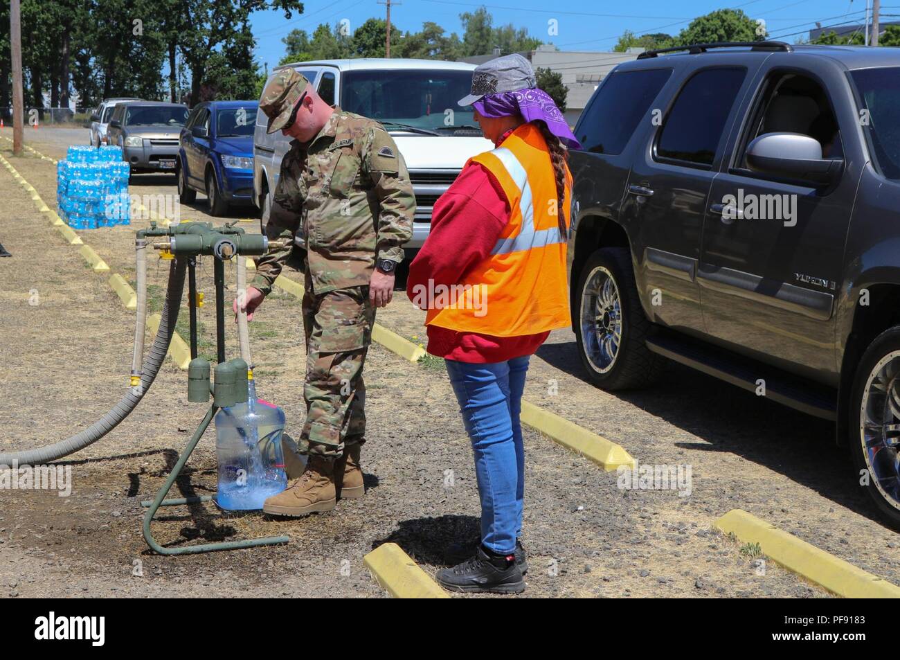 Oregon Army National Guard Spc. Joshua White, with A Company, 141st ...
