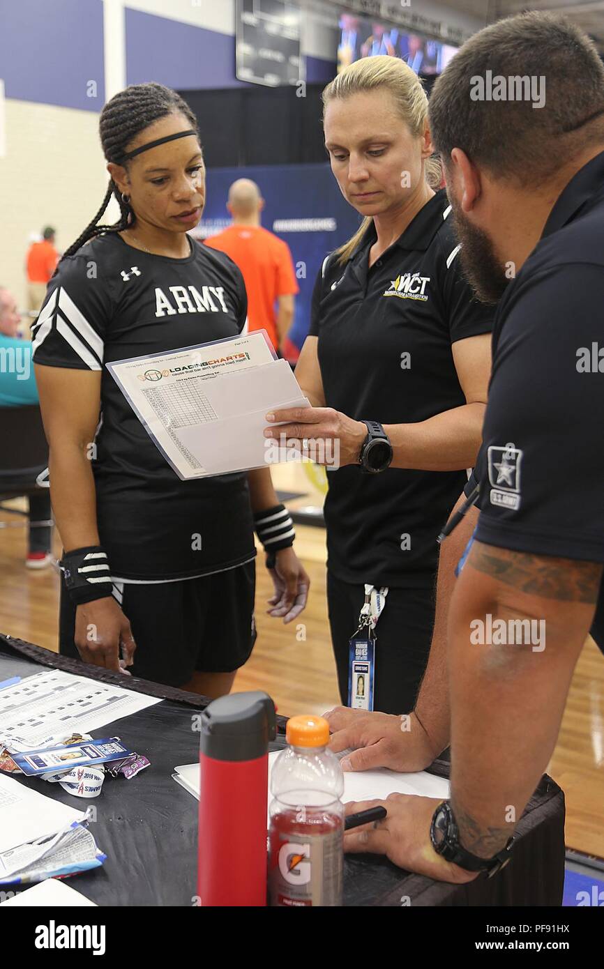 U.S. Army Staff Sgt. Altermese Kendrick (left), a Team Army athlete ...