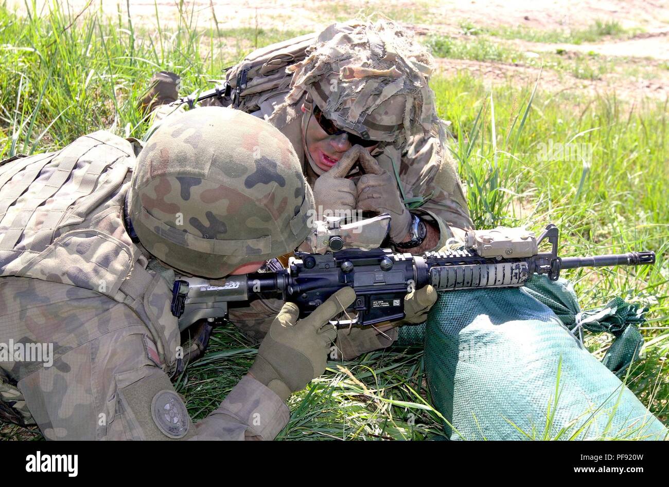 U.S. Army Staff Sgt. Marion Szwcyk, weapons squad leader, from Apache ...