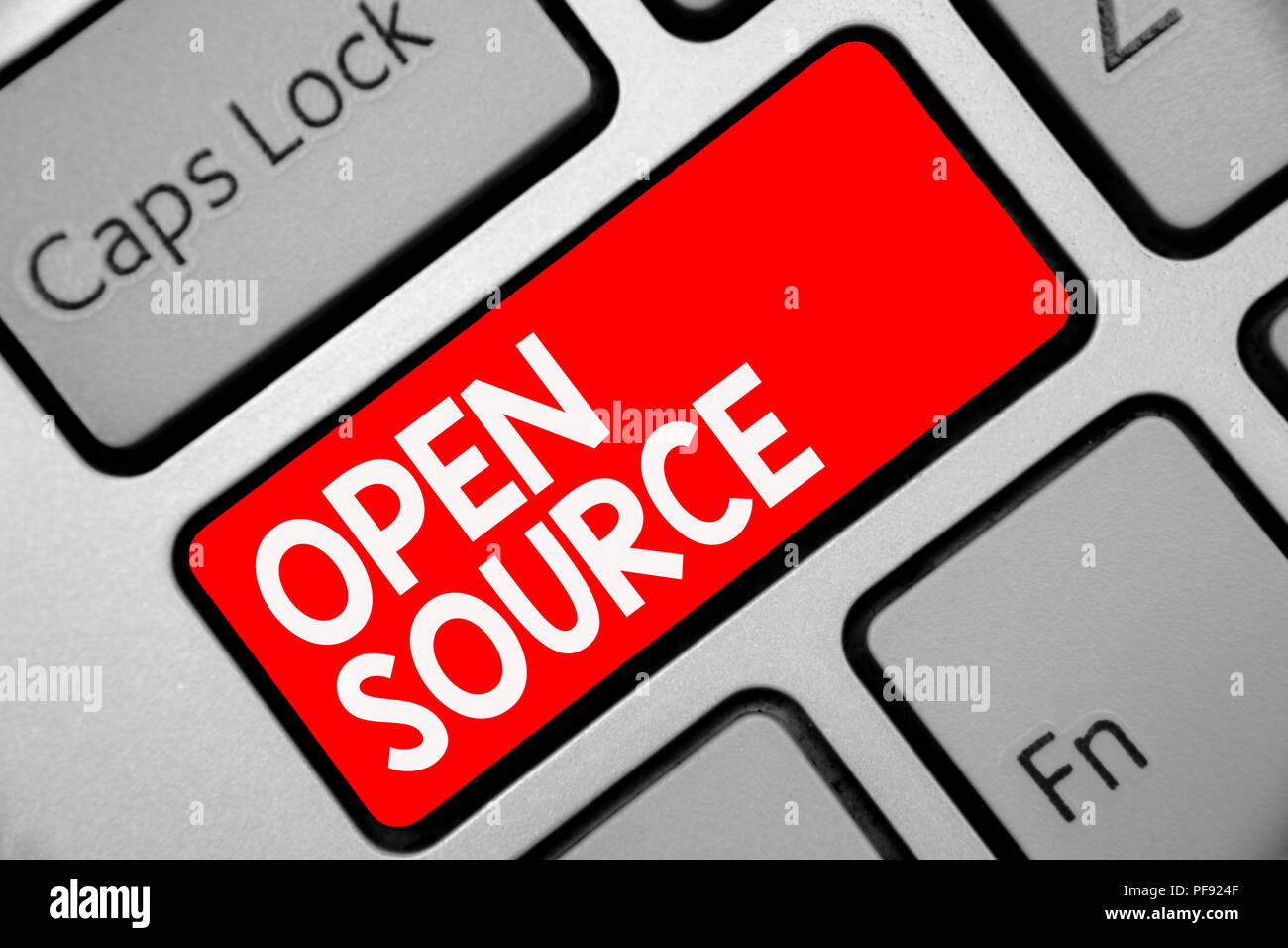 Word writing text Open Source. Business concept for denoting software which original source code ...