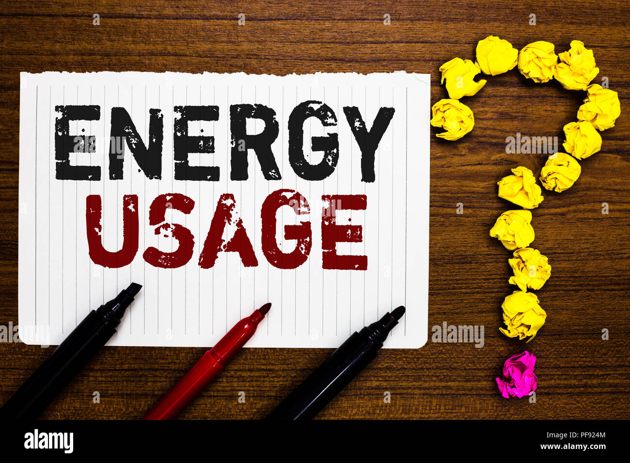 Handwriting text writing Energy Usage. Concept meaning Amount of energy ...