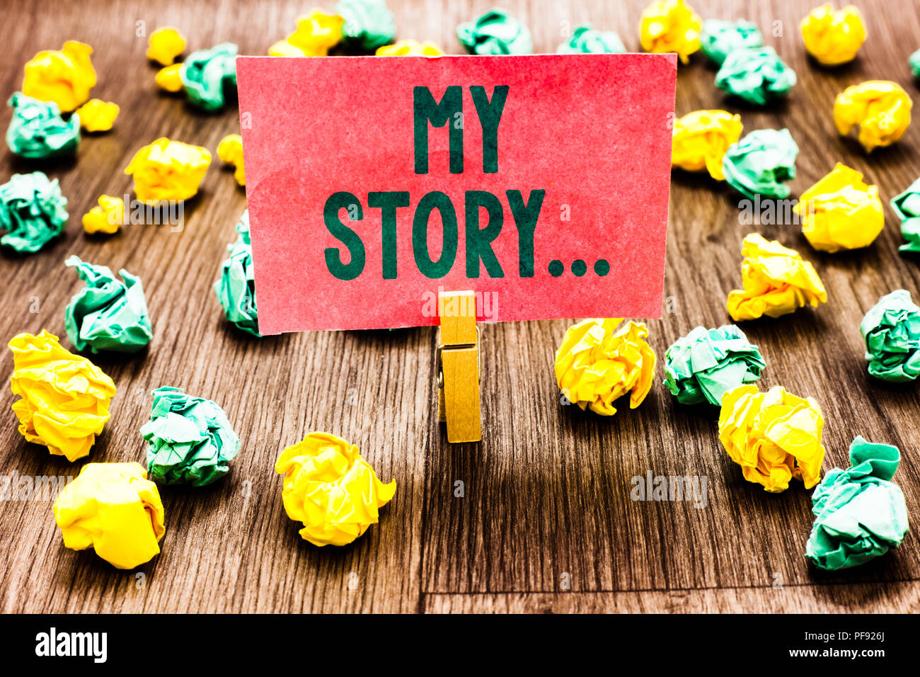 Word writing text My Story.... Business concept for telling someone or ...