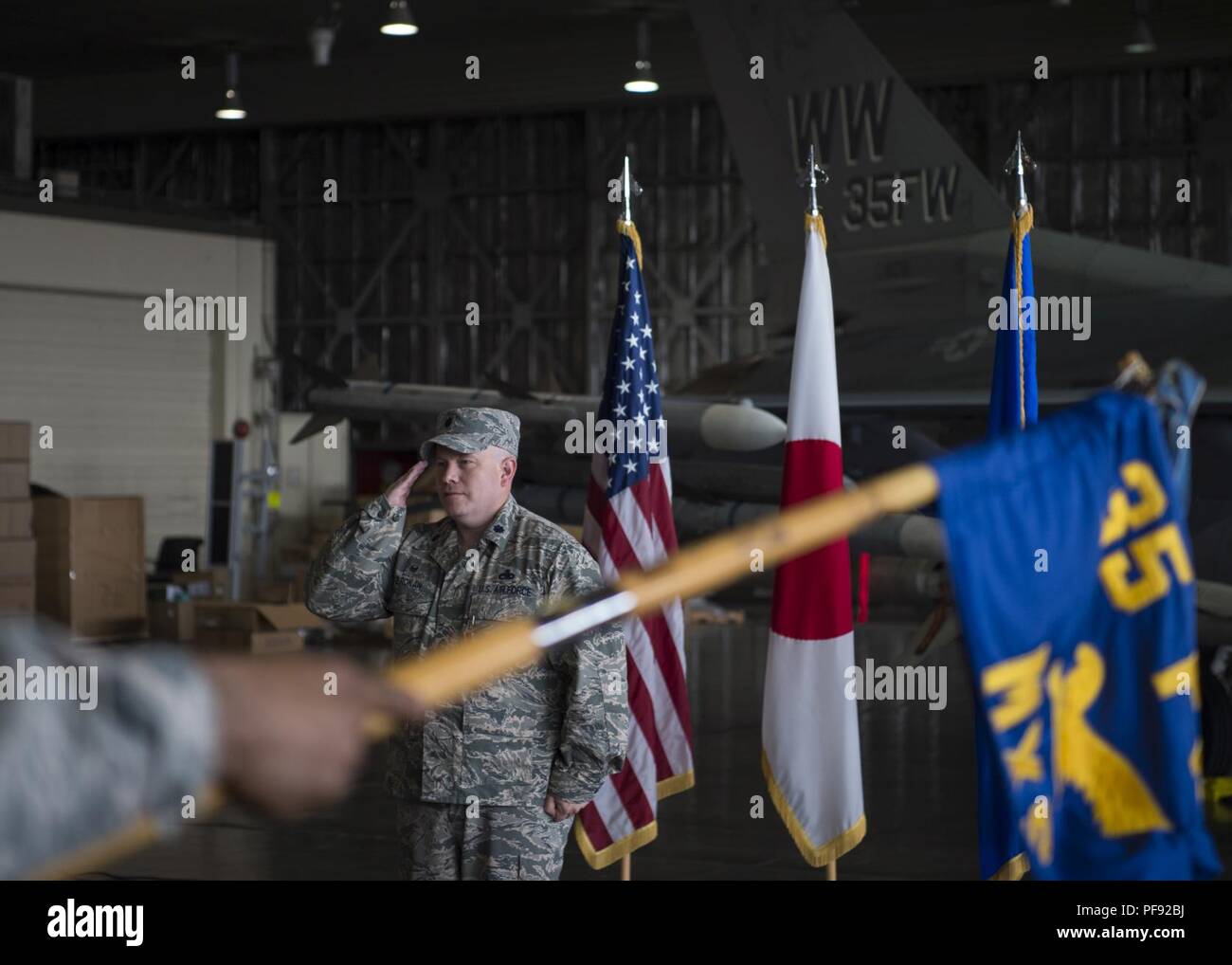 U.S. Air Force Col. Thomas Schramel, the 35th Maintenance Group ...