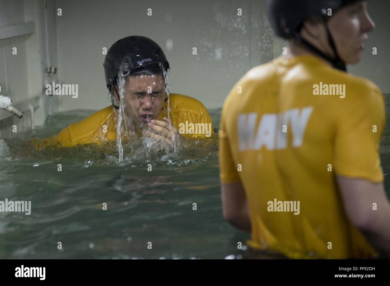 Uss buttercup damage control trainer at naval station hi-res stock ...
