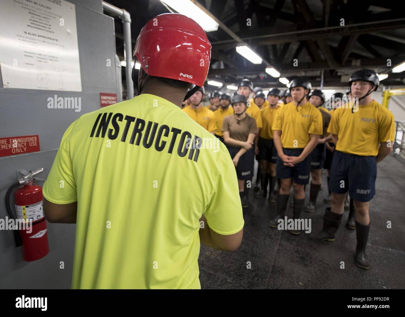 Uss buttercup damage control trainer at naval station hi-res stock ...
