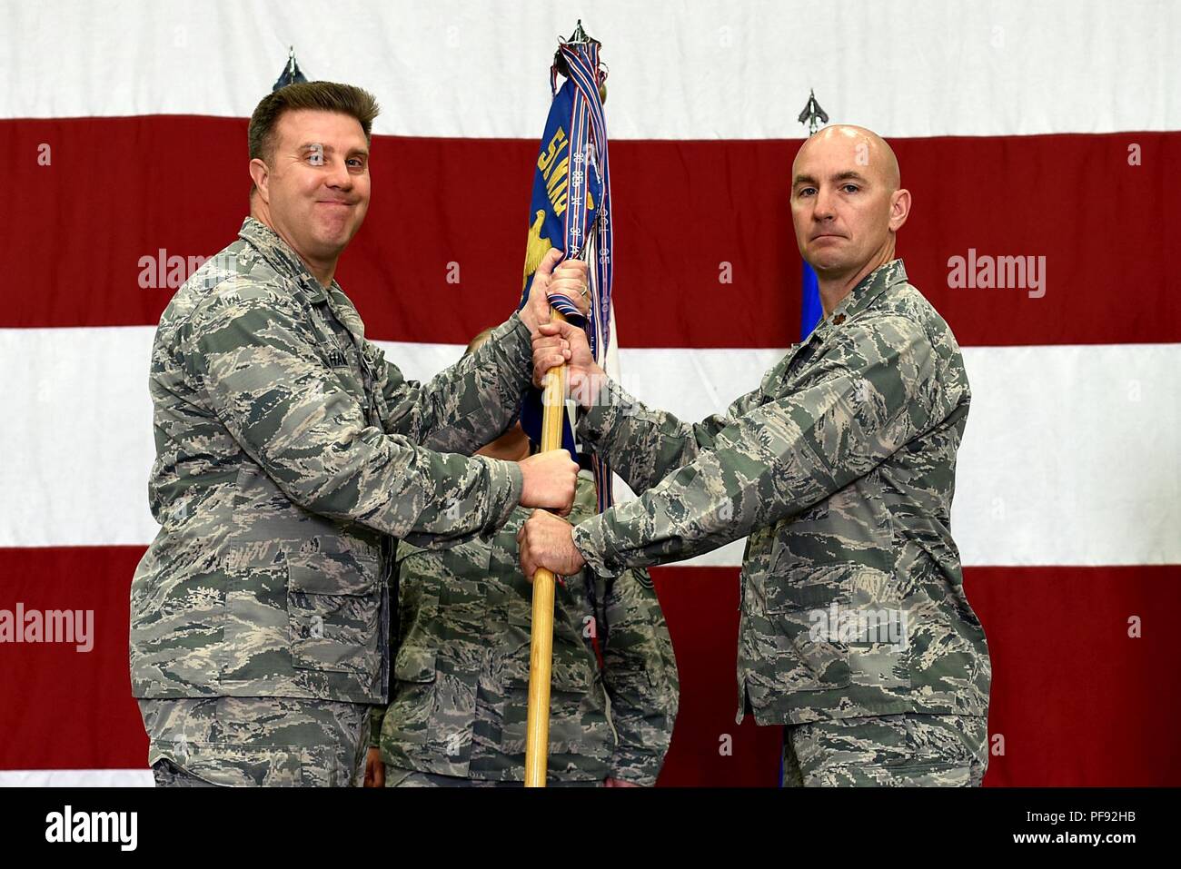 U.S. Air Force Maj. Timothy Liebold receives the 51st Munitions ...