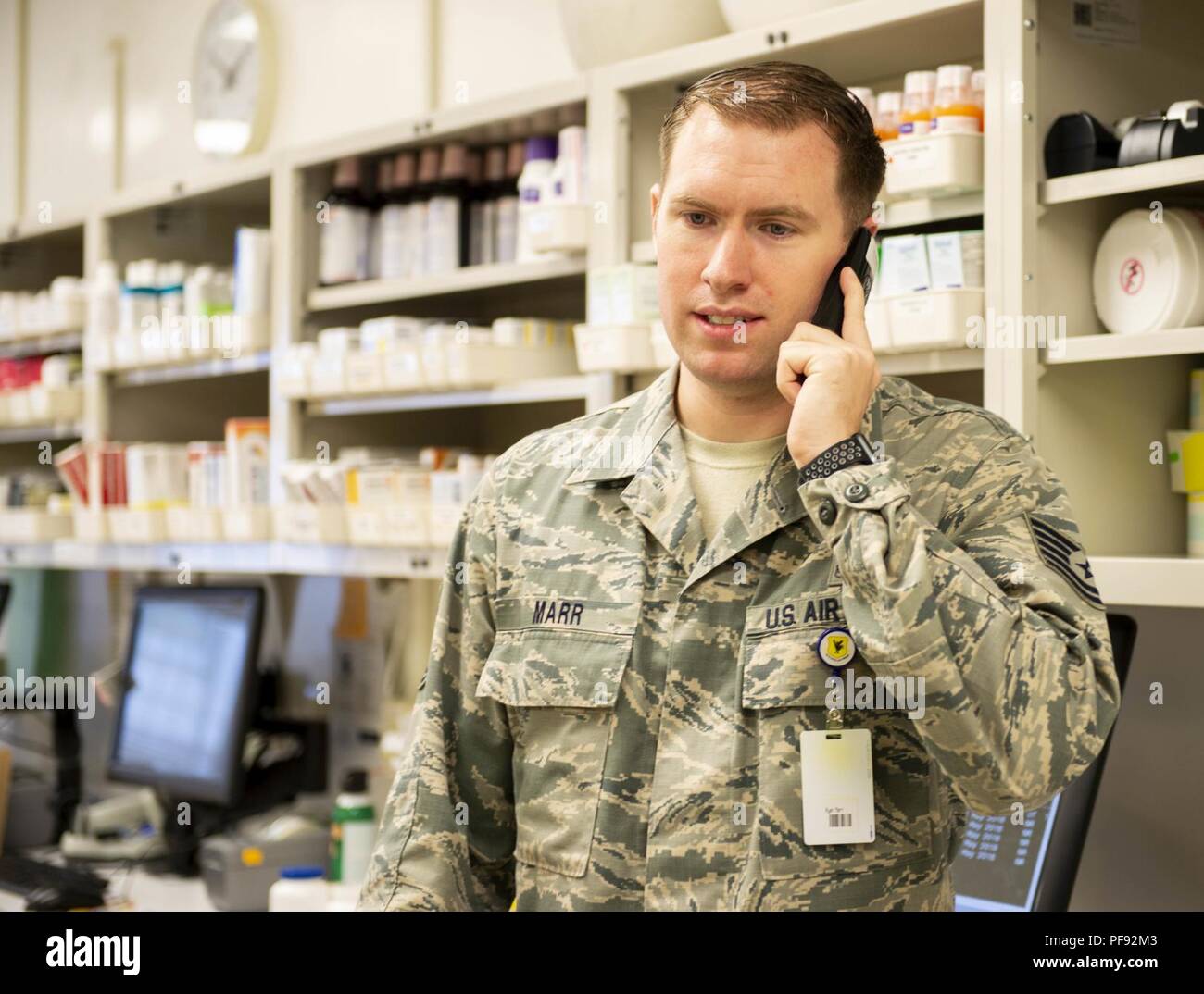 U.S. Air Force Tech Sgt. Ryan Marr, 18th Medical Group pharmacy ...