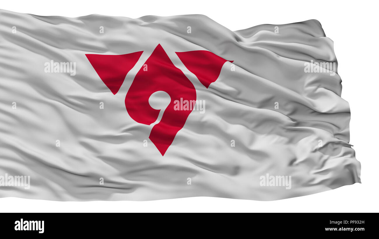 Hadano City Flag, Japan, Kanagawa Prefecture, Isolated On White ...