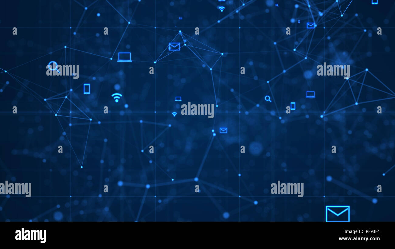 Growing Global Network And Data Connections Concept.Scientific ...