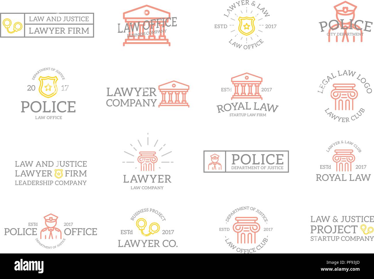 Label police Stock Vector Images - Alamy