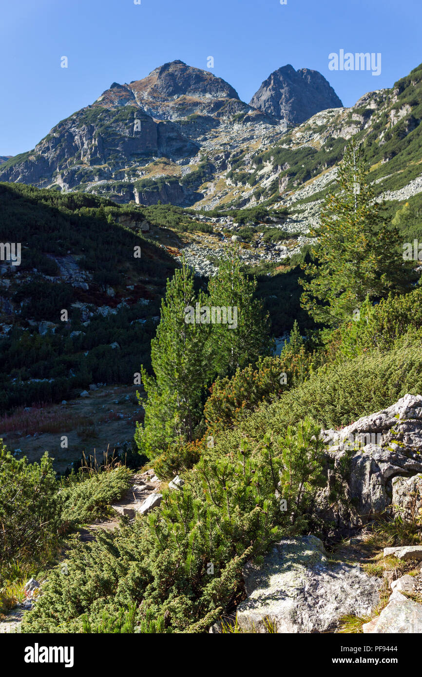 Landscape with Trail to climbing Malyovitsa peak, Rila Mountain ...