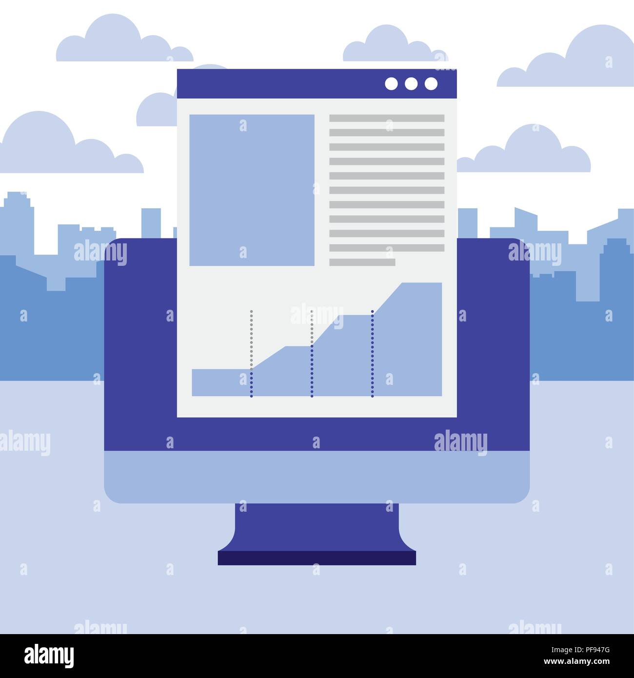 computer document report chart business Stock Vector Image & Art - Alamy