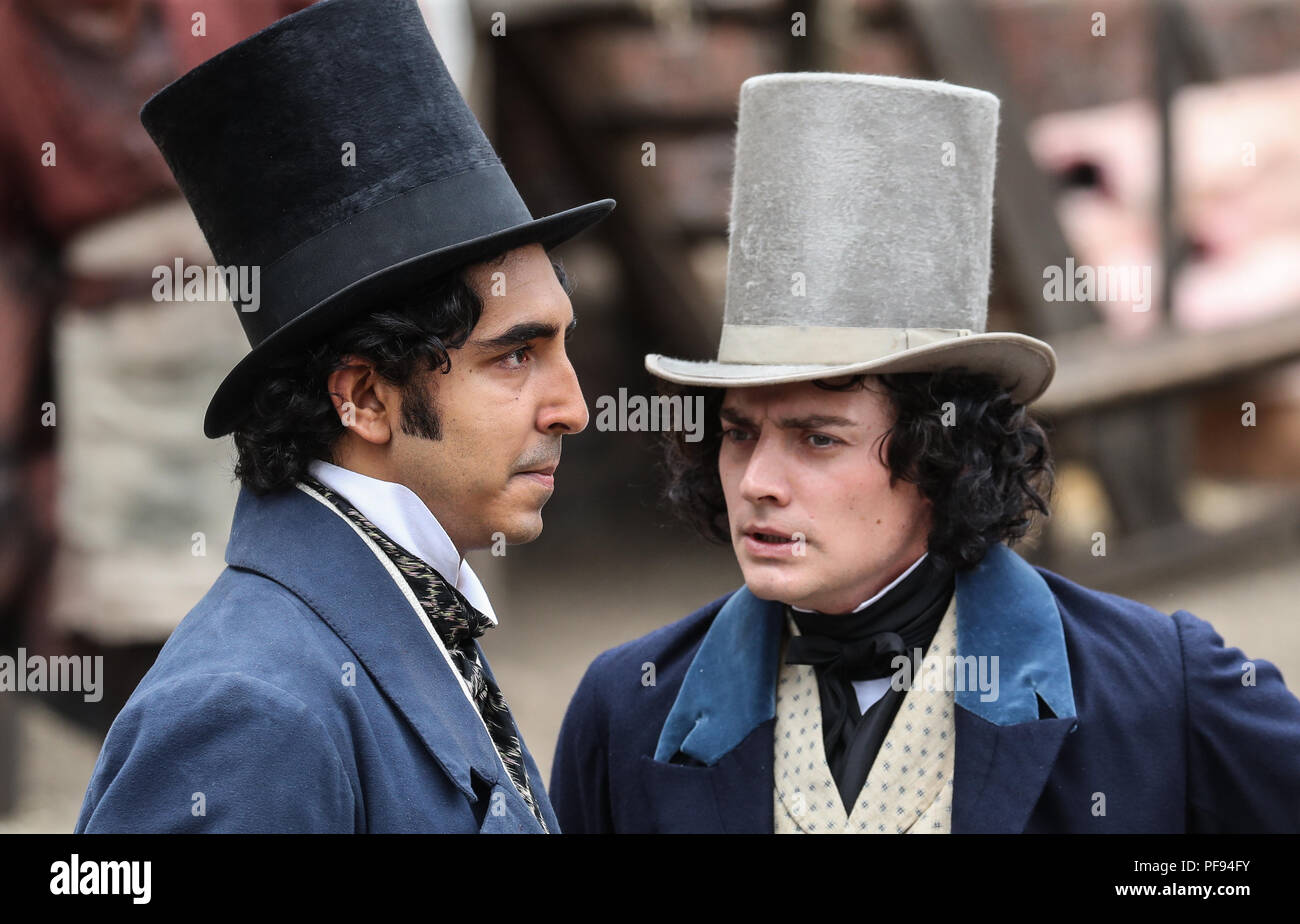 Dev Patel films a scene for the move "The Personal History of David ...