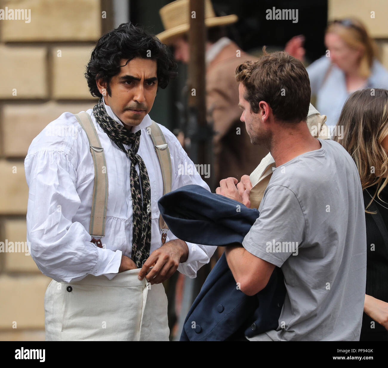 Dev Patel films a scene for the move "The Personal History of David ...