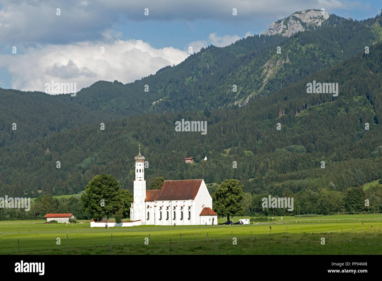 St. Coloman Church near Schwangau, Allgaeu, Bavaria, Germany Stock ...