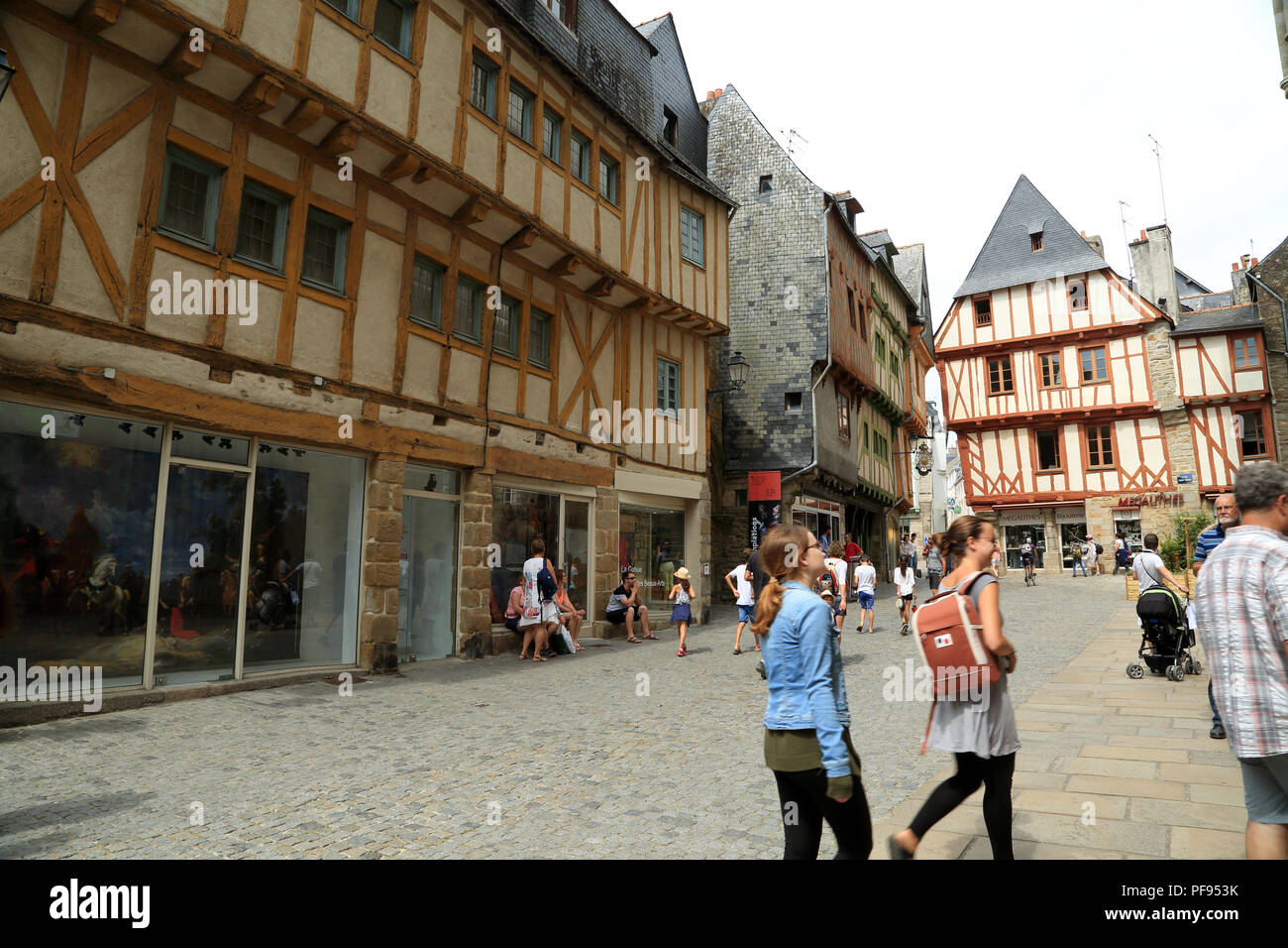 Medieval building in Place Saint Pierre, Vannes, Morbihan, Brittany ...